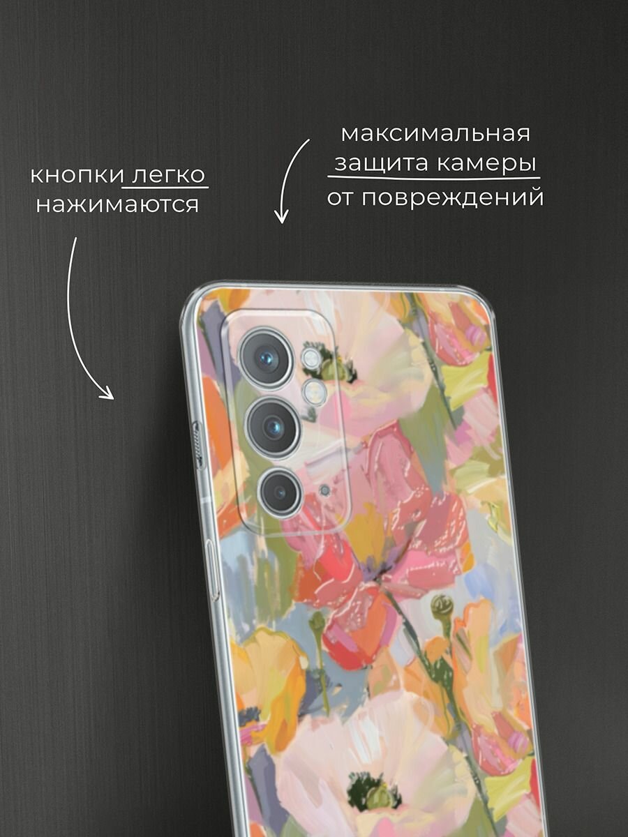 Чехол на OnePlus 9RT / ВанПлас 9RT с принтом "Акварельные анемоны" — фото 1