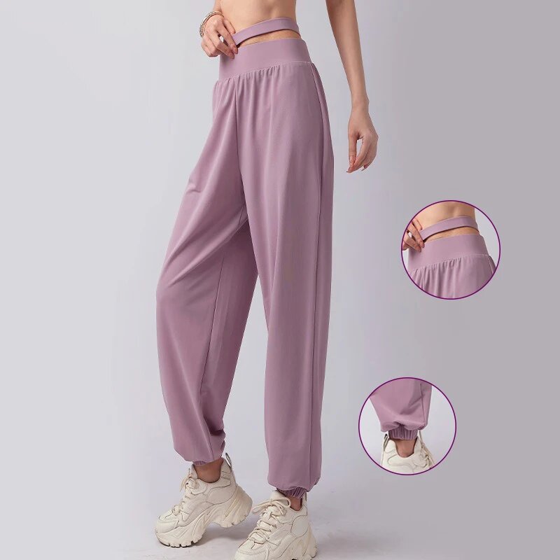 Aiithuug штаны для йоги женские из спандекса М, Розовый