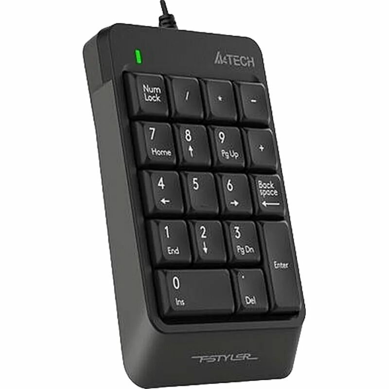 Клавиатура A4Tech Числовой блок, Fstyler, серая, USB slim для ноутбука