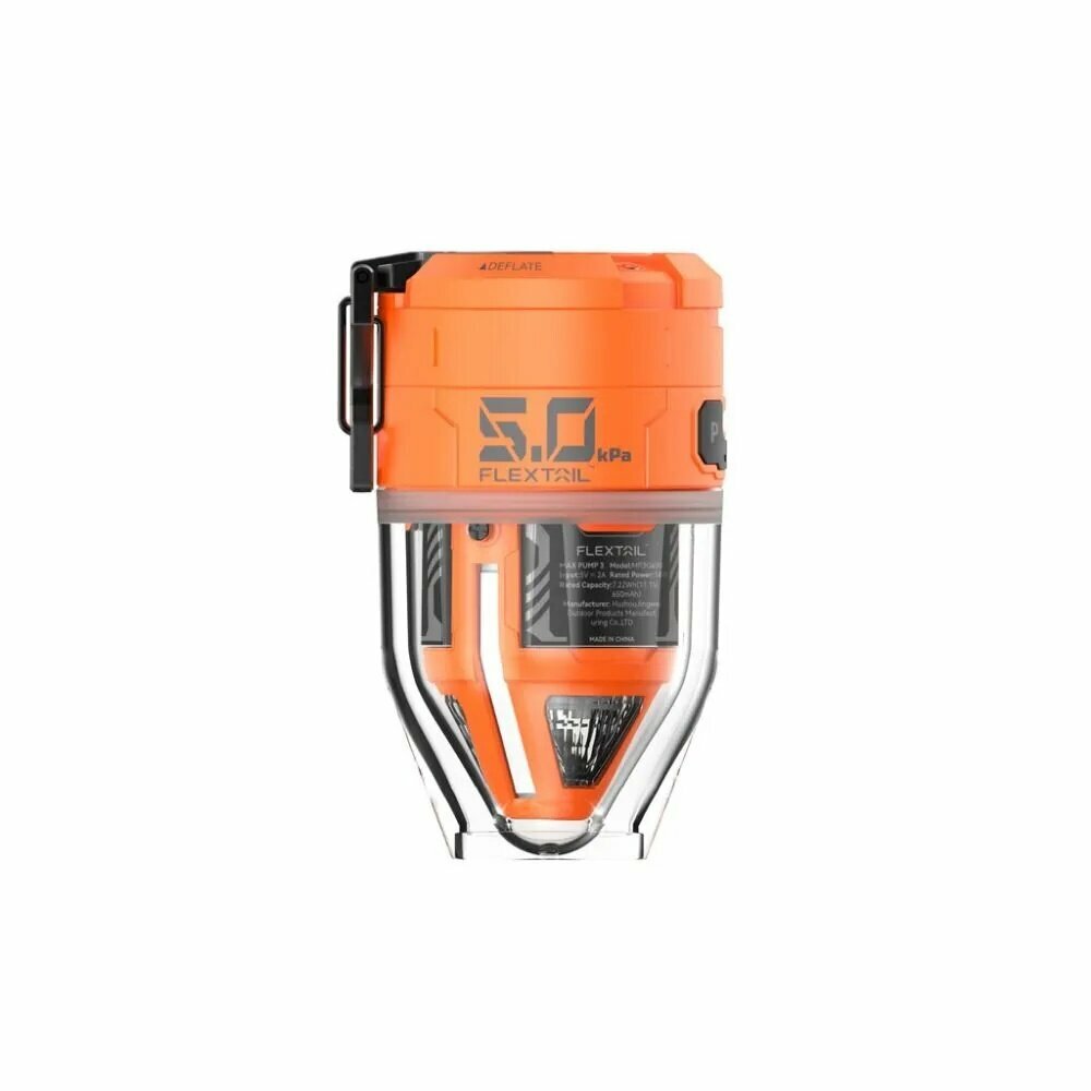 Flextail Max Pump 3 Портативный Кемпинговый Насос Белого Цвета Для Матрасов, Палаток И Многого Другого(оранжевый)