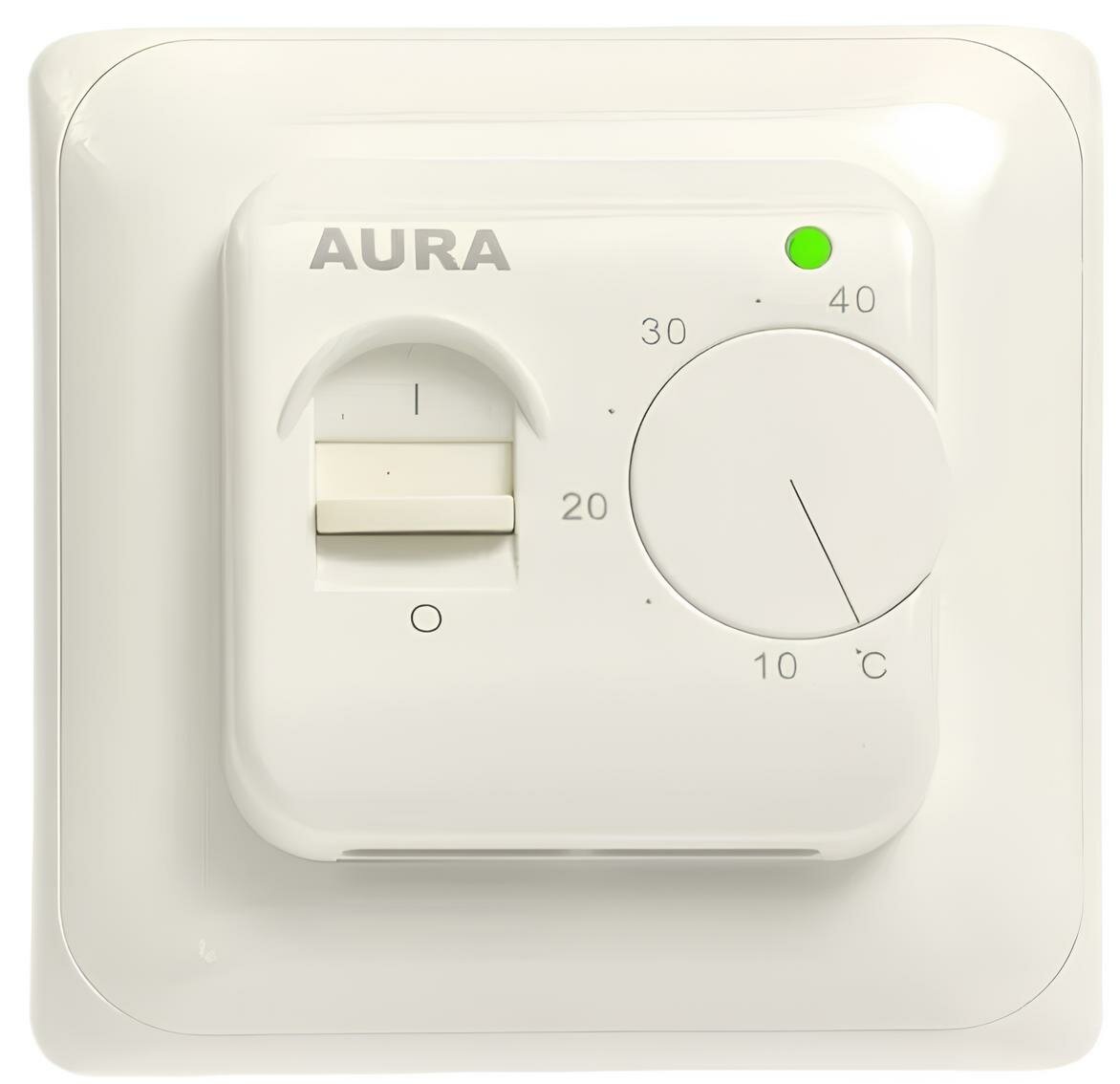 Терморегулятор Aura LTC 130 кремовый, для теплого пола, механический