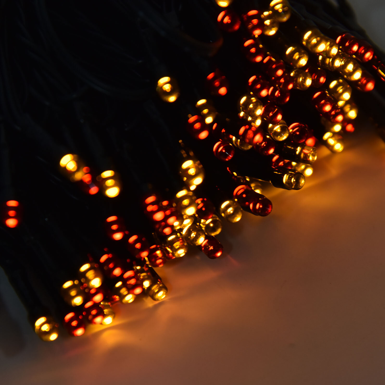 Красочная световая строка 22 м 200 светодиодов Солнечная уличная водонепроницаемая лампа для проекта садовой виллы и лужайки