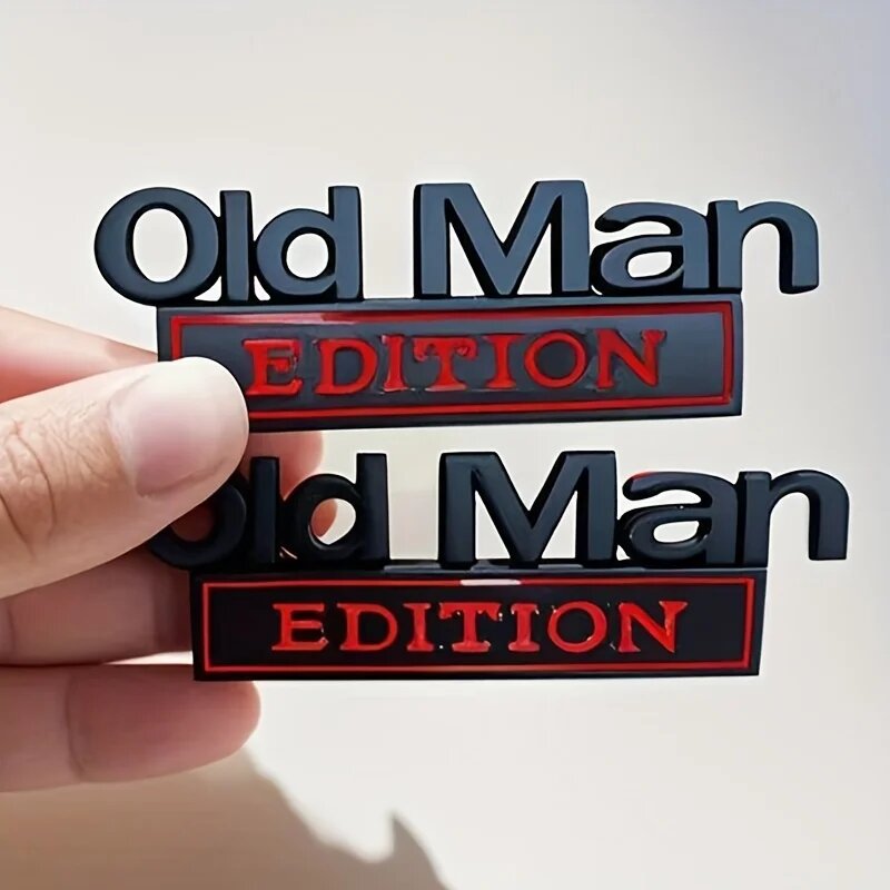 2шт. Черная эмблема "Old Man Edition" на авто