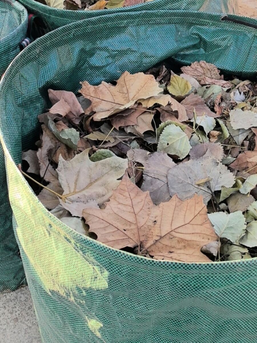 2025новая модельМешок для сбора садового мусора (листьев, веток, сорняков) Мешки для строительного мусора с ручками Вместимость 272л. 76*67см Зелёный