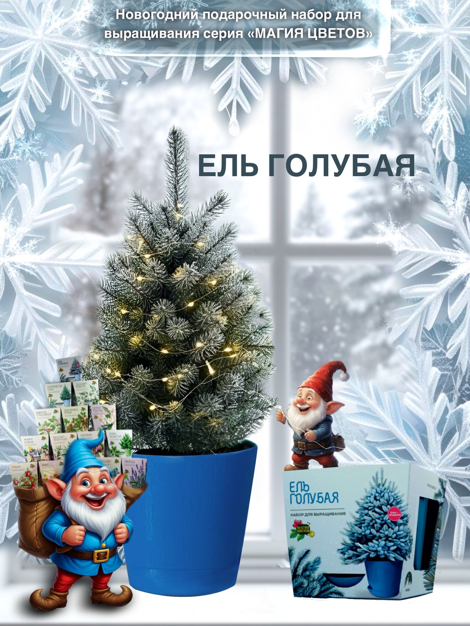 Набор для выращивания "Ель голубая" от бренда Магия цветов