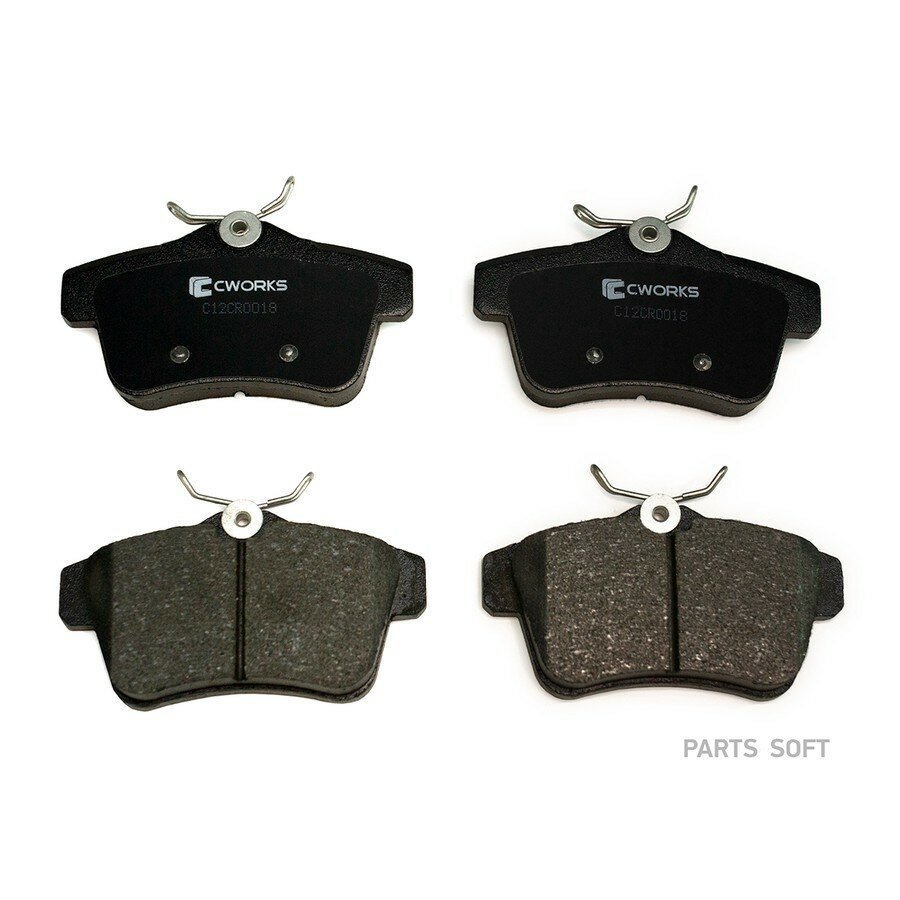 CWORKS Тормозные колодки задние, Low Metallic