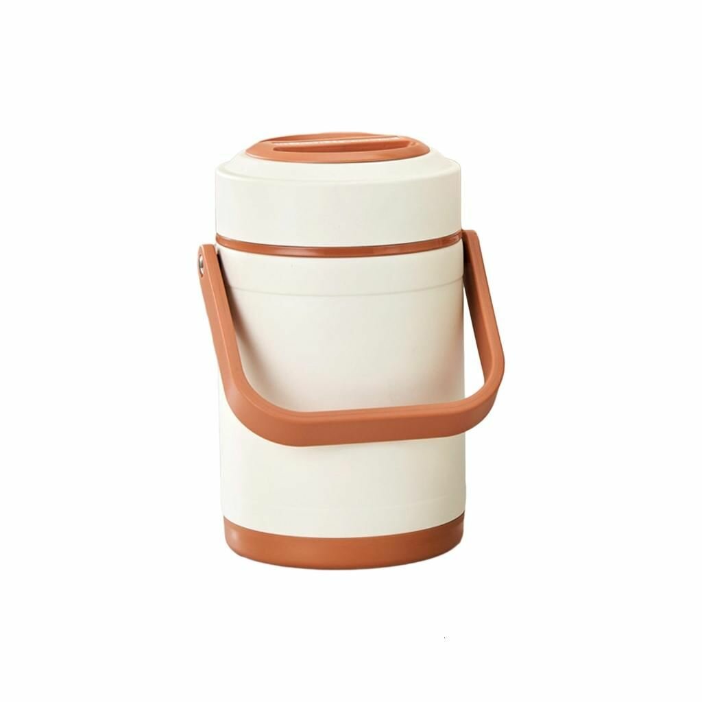 Термоконтейнер для еды с вакуумной изоляцией, Коричневый - маленький