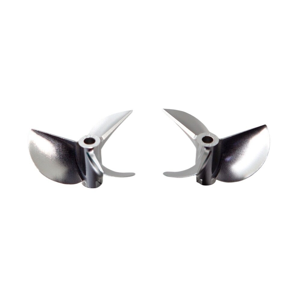 Комплект алюминиевых 3-лопастных винтов с ЧПУ для модели лодки, диаметр 48-55 мм, отверстие под вал 4,76 мм, шаг 1,8, 1 пара для левого и правого вращения