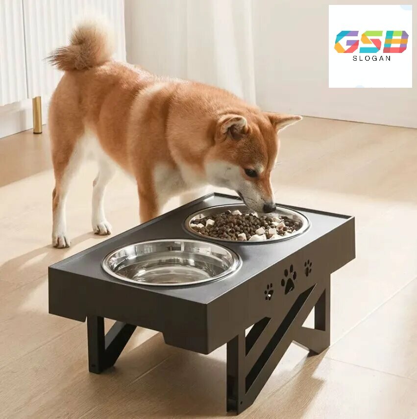 Миски для собак на подставке Dogland 2х1.2л с регулировкой высоты