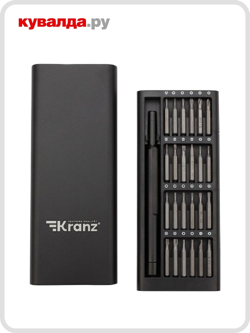 Набор отверток Kranz 4753 для точных работ RA-03, 25 пр.