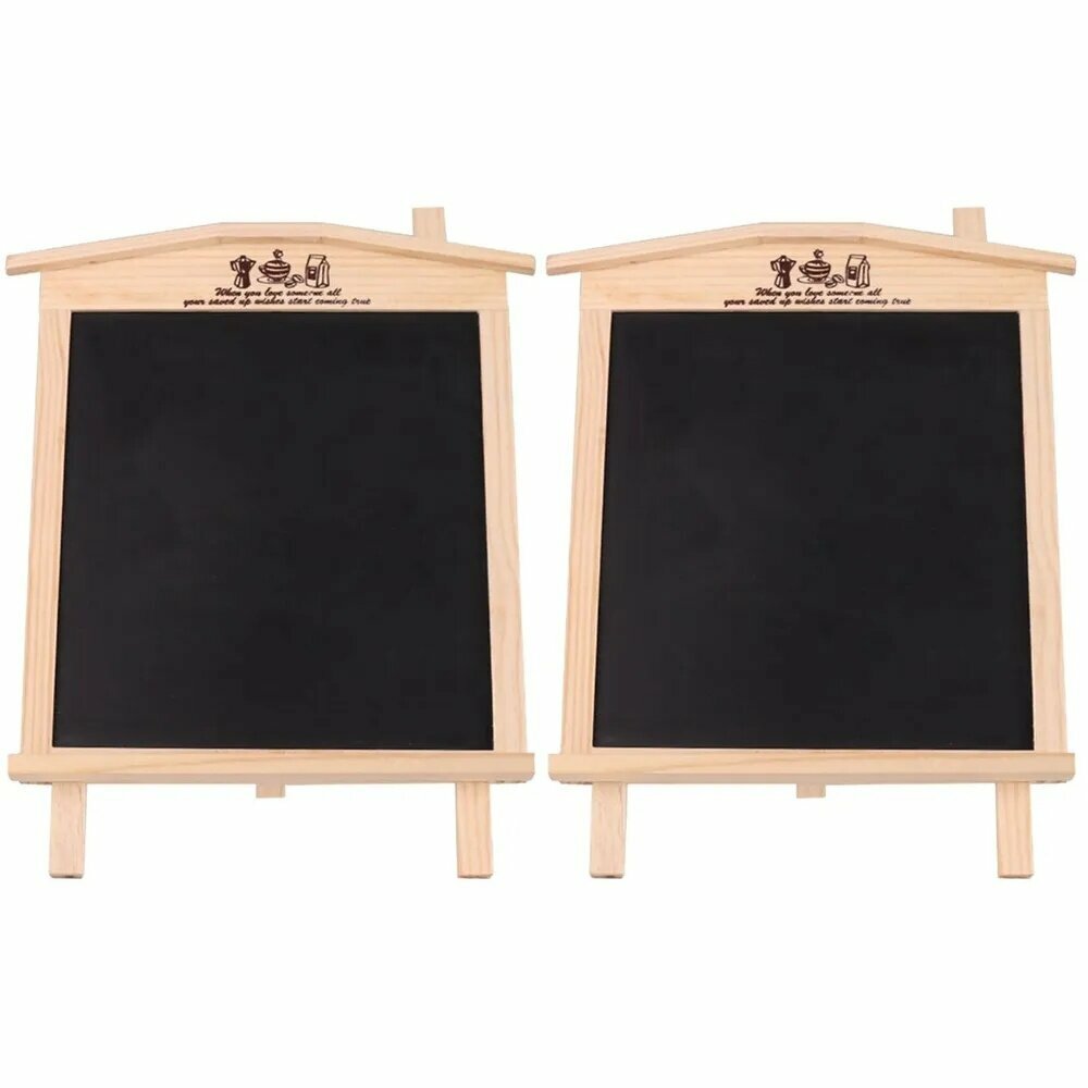 Настольная декоративная магнитная меловая доска в форме домика для творчества, комплект из 2 шт