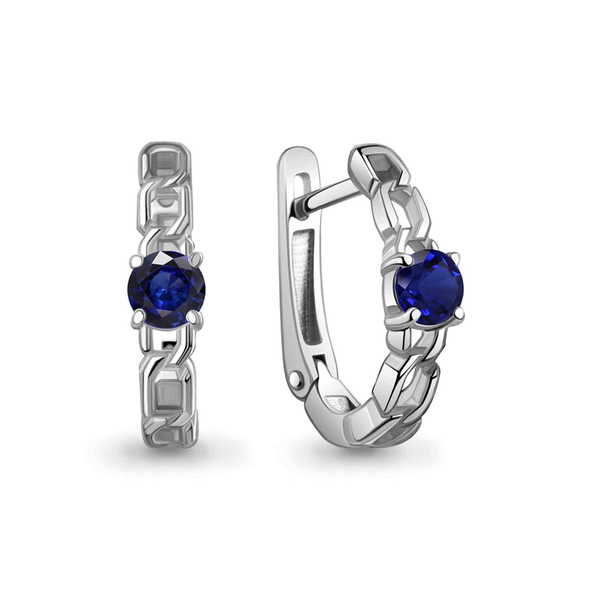 Серьги, серебро, 925 проба, родирование