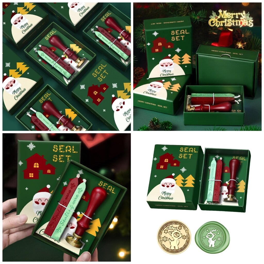 Рождественские праздничные малочные малочные воски, установленные для ремесленных украшений, SD05