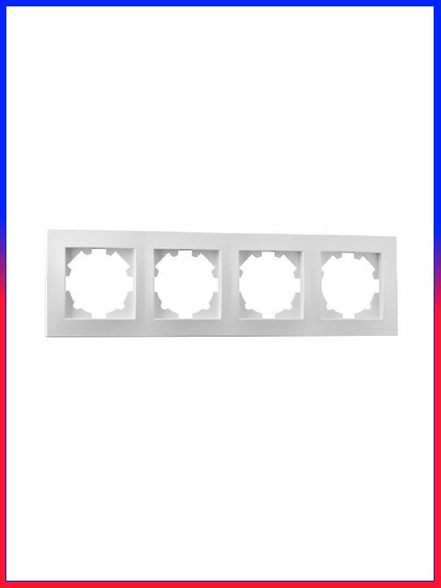 Рамка 4 Поста Белоснежный VEGA EL-BI арт. 510-015600-228