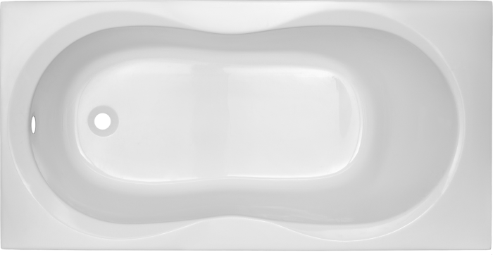 Акриловая ванна CBath Salus 130x70 см, пристенная, белая, с каркасом