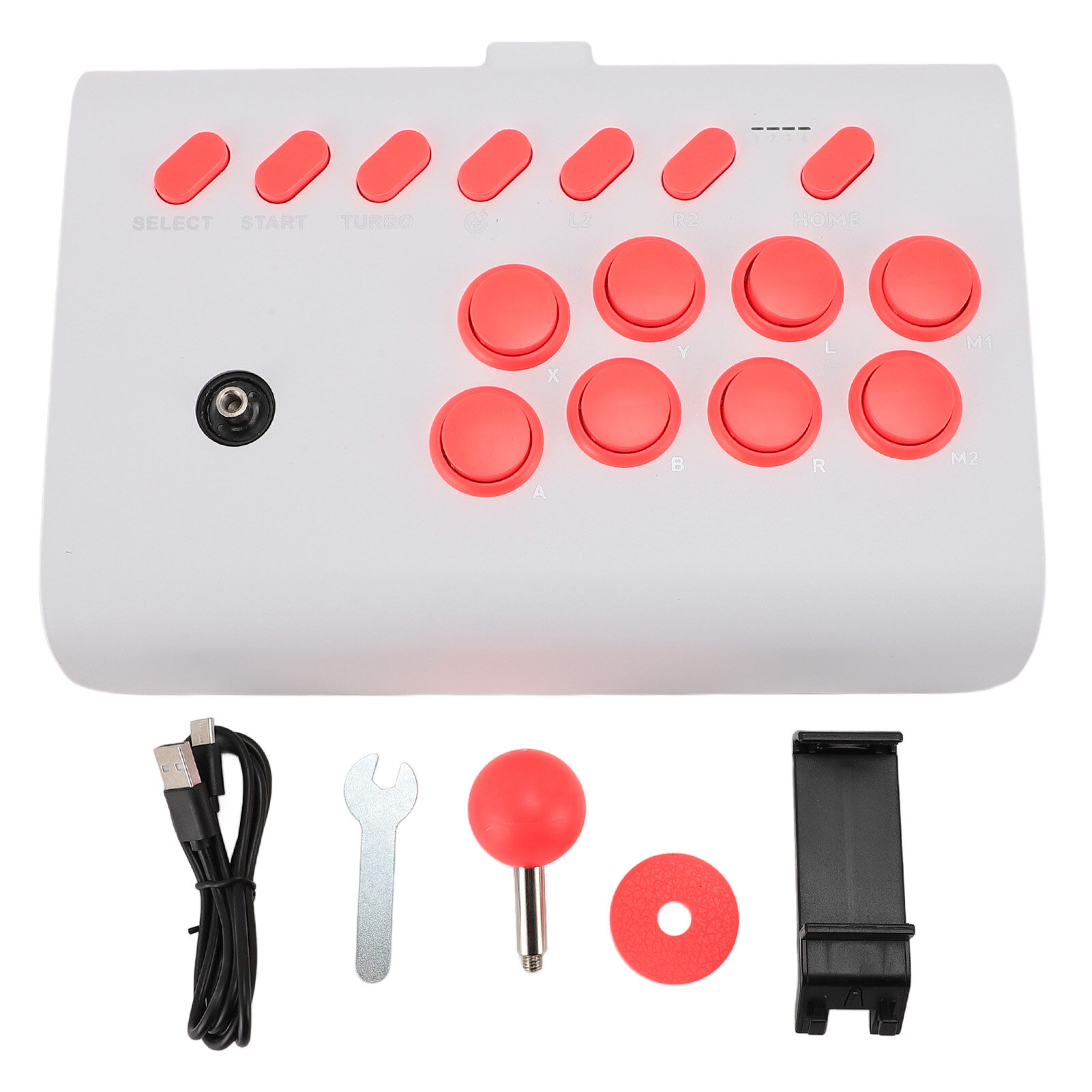 Беспроводная игровая клавиатура для файтингов (Белый).