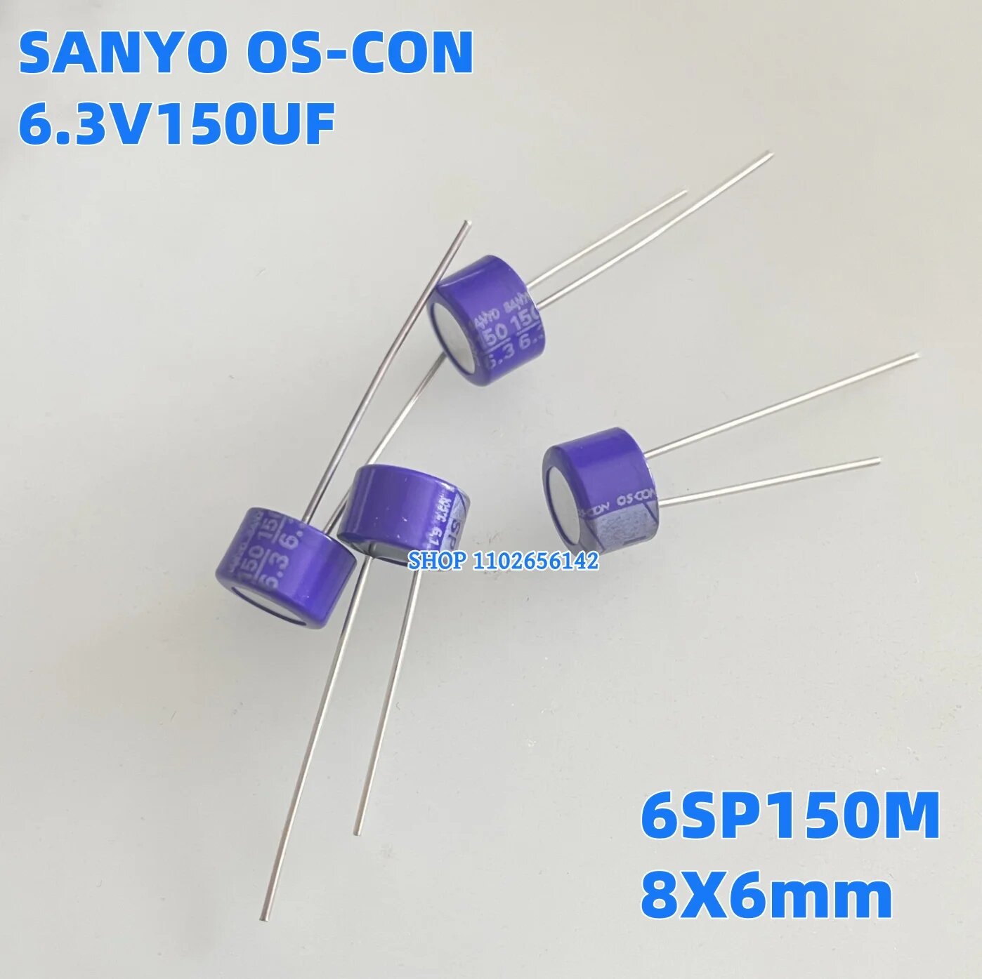 6.3V220UF 8X10 SS, твердотельные конденсаторы SANYO OS-CON, 5 шт.