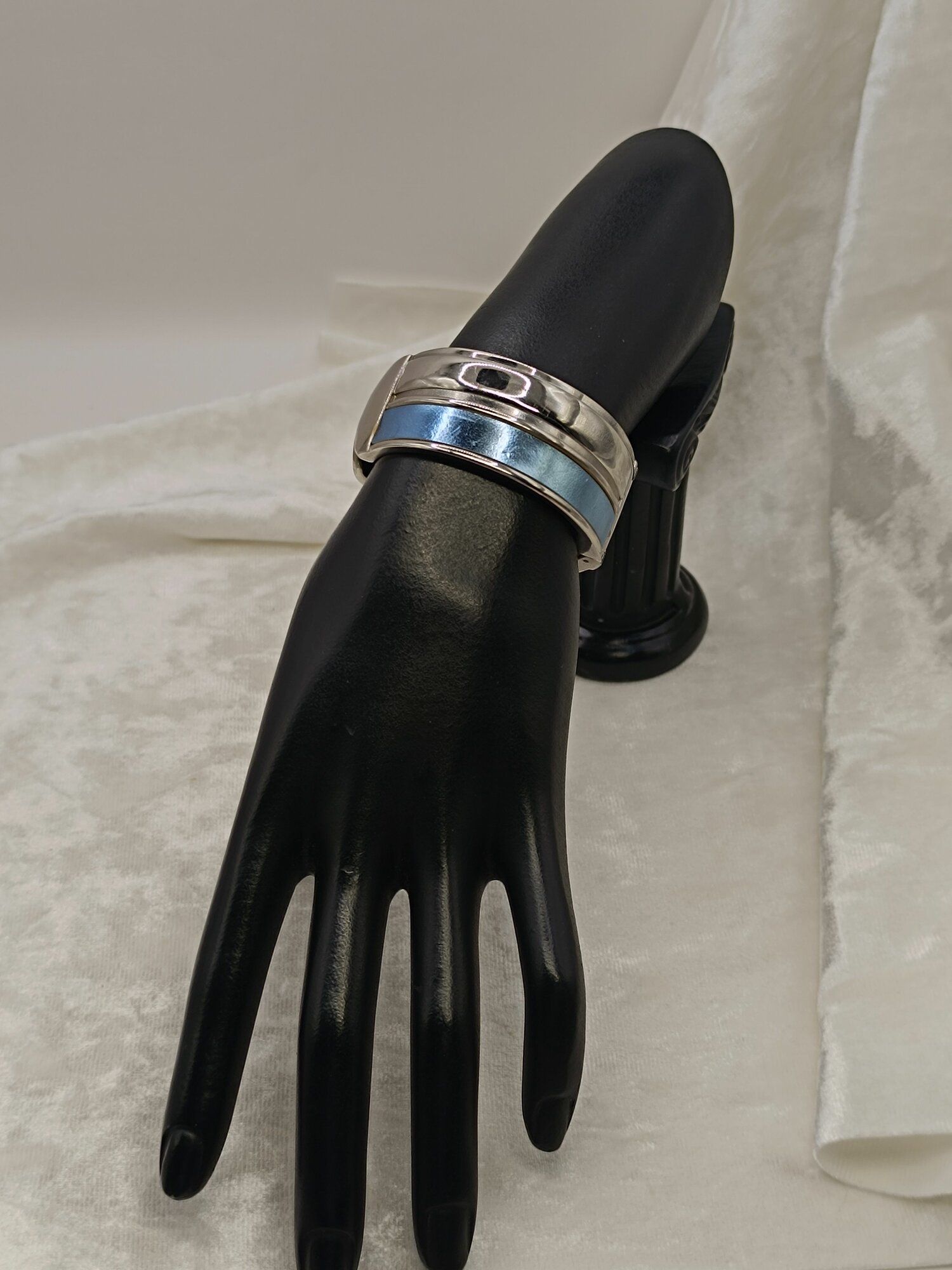 Винтажный браслет, серебрение, длина 15 см.