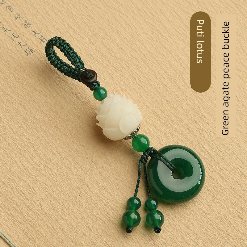 Агатовый нефритовый брелок с пряжкой безопасности, подвеска для ключей от машины для мужчин и женщин, пара,