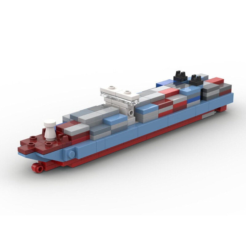Трансграничная горячая модель MOC-106378 Maersk Three E-class, контейнеровоз, строительный блок, игрушки, Прямая поставка