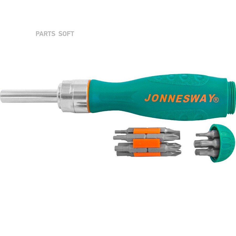 DR0119S отверточная рукоятка трещоточная С набором от официального дистрибьютора, JONNESWAY, артикул DR0119S