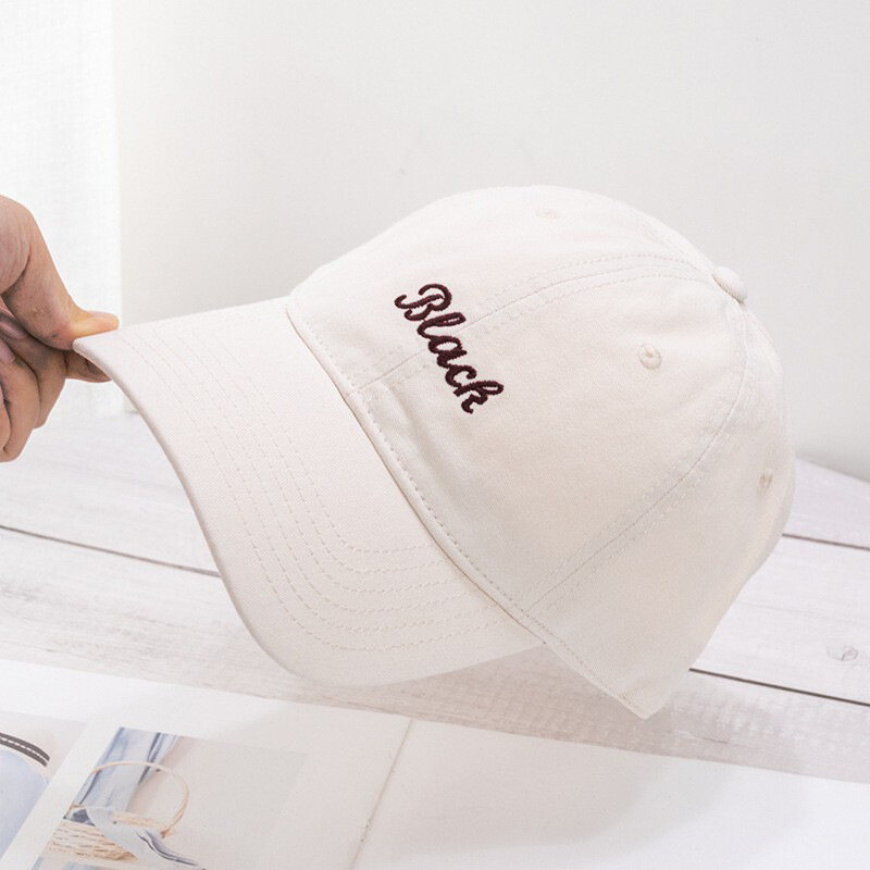 Простая бейсболка с мягким верхом и вышивкой букв для мужчин и женщин, весенне-летняя кепка в студенческом стиле, модная пара в корейском стиле, универсальная кепка с козырьком