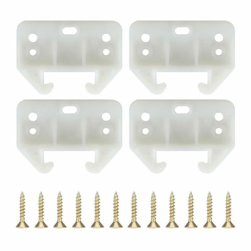 Мебельная пластиковая направляющая для выдвижных ящиков, сменный кронштейн направляющих задних запасные части -4 шт в упаковке + 12 винтов