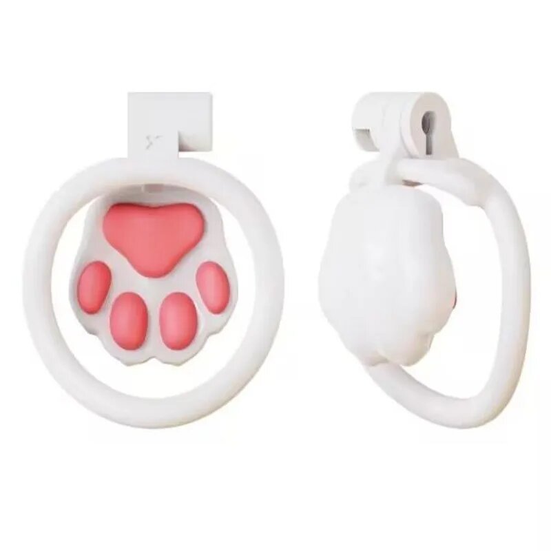 Furry Animal Paw Flat Cock Cage Penis Ring CB Уретральный замок SM Секс-игрушка для взрослых для мужчин Restain Эротическая клетка целомудрия Пояс верности