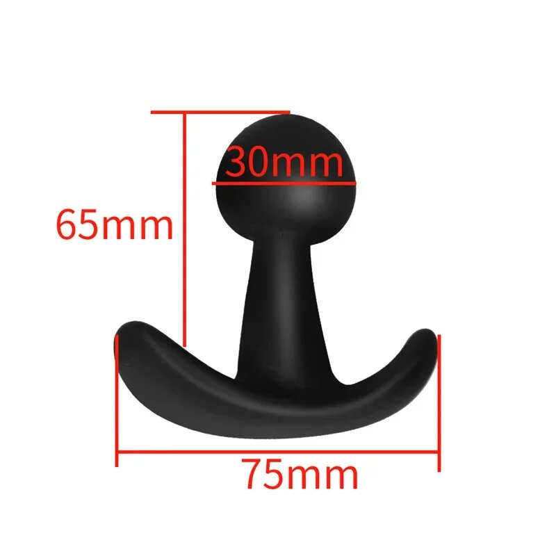 Анальные бусины, Анальная пробка, искусственная кожа, Мужской мягкий силиконовый шар, 1 ball