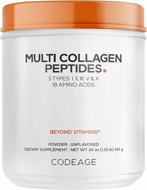 CodeAge, коллаген пептиды, 5 типов, Multi Collagen Peptides, без ароматизаторов, 567 г