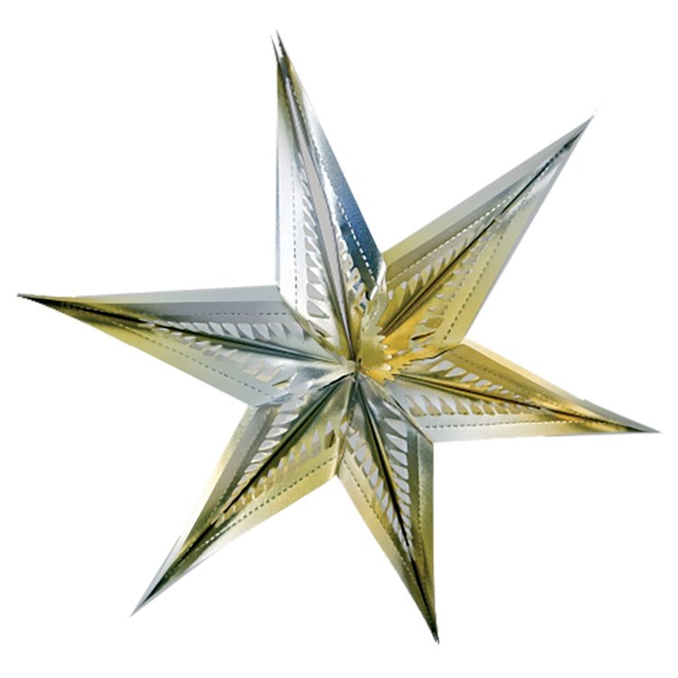 Декоративная фигура КНР звезда шестиконечная, золото, серебро, 60 см