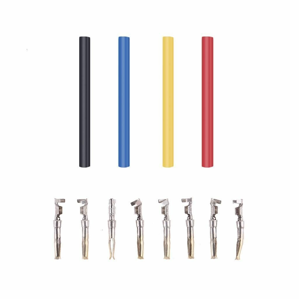 Аксессуар для аудиотехники,1 комплект из 8 виниловых позолоченных картриджей с термоусадочной трубкой-золотой