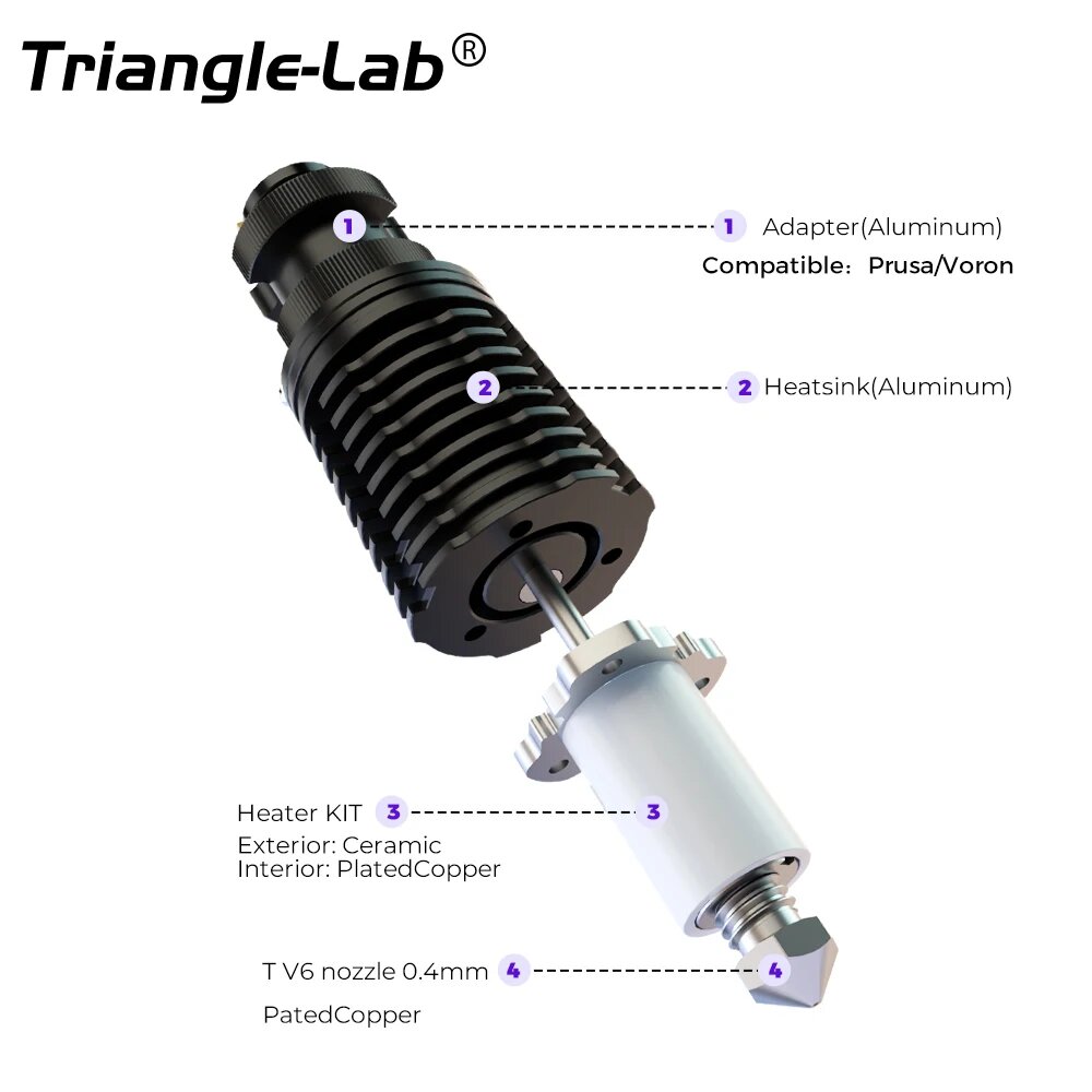 Trianglelab Rapido V1.0 Black 104NT-4 Hotend — фото 1