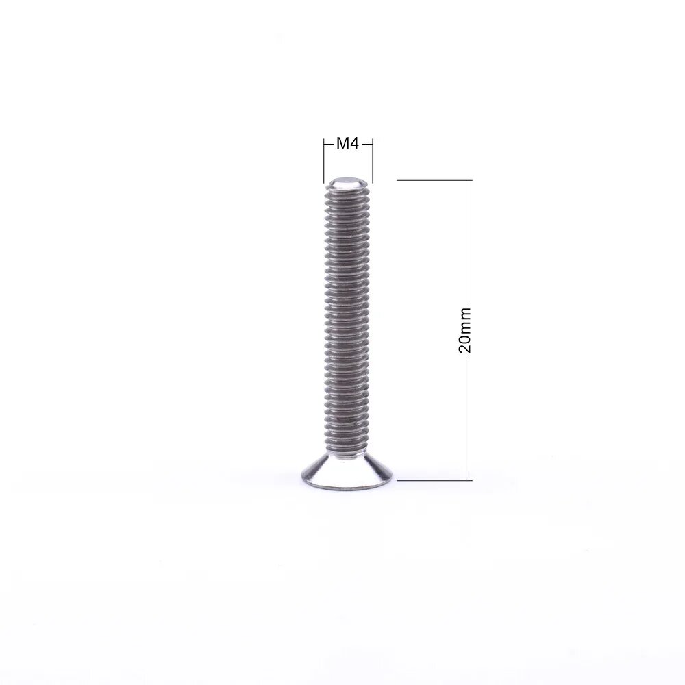 Болт TC4/GR5, винты для мотоцикла, титановые, 1 шт, болты, высокопрочные, M4, легкие, с шестигранной головкой, игрушки с потайной головкой DIN7991