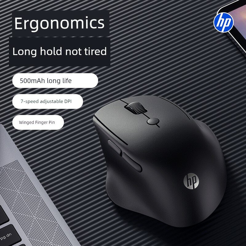 Беспроводная Bluetooth-мышь HP, бесшумная, трехрежимная, эргономичная, для ноутбуков и офиса, для мужчин и женщин с
