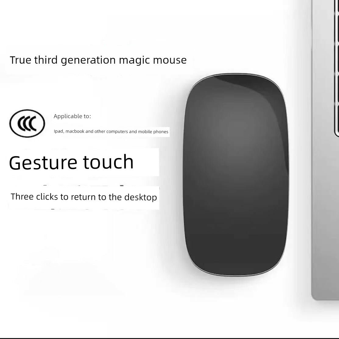 Беспроводная мышь Magic Mouse с Bluetooth подходит для MacBook Pro, бесшумного iPad от Apple, ноутбуков и мобильных