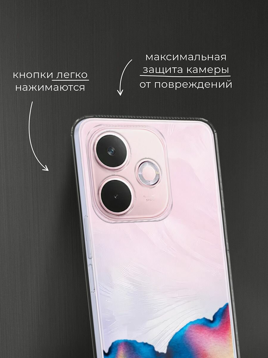 Чехол на Oppo A5 Pro / Оппо А5 Про с принтом Акварельное сочетание, прозрачный — фото 1