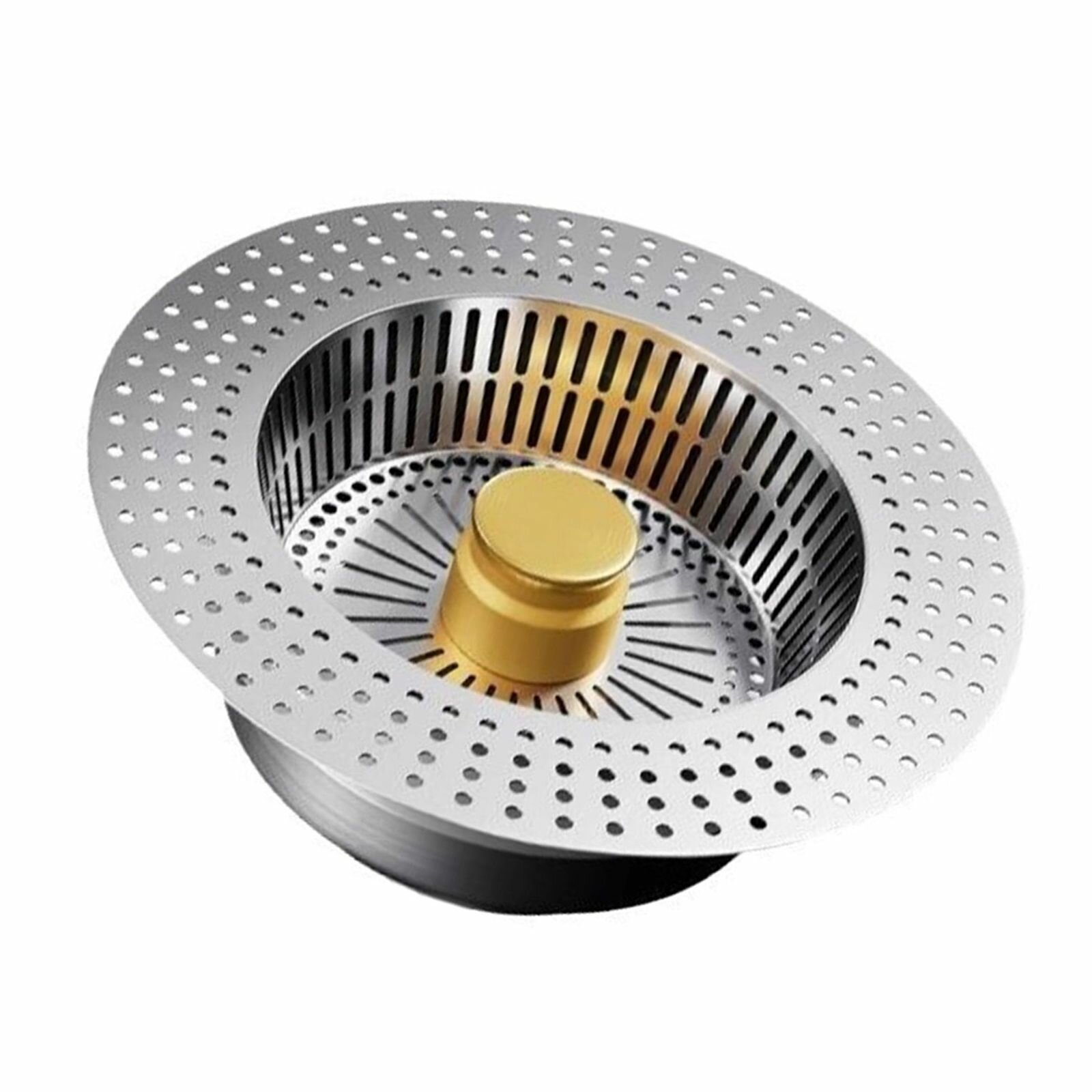 Фильтр для кухонной раковины из нержавеющей стали с золотым покрытием