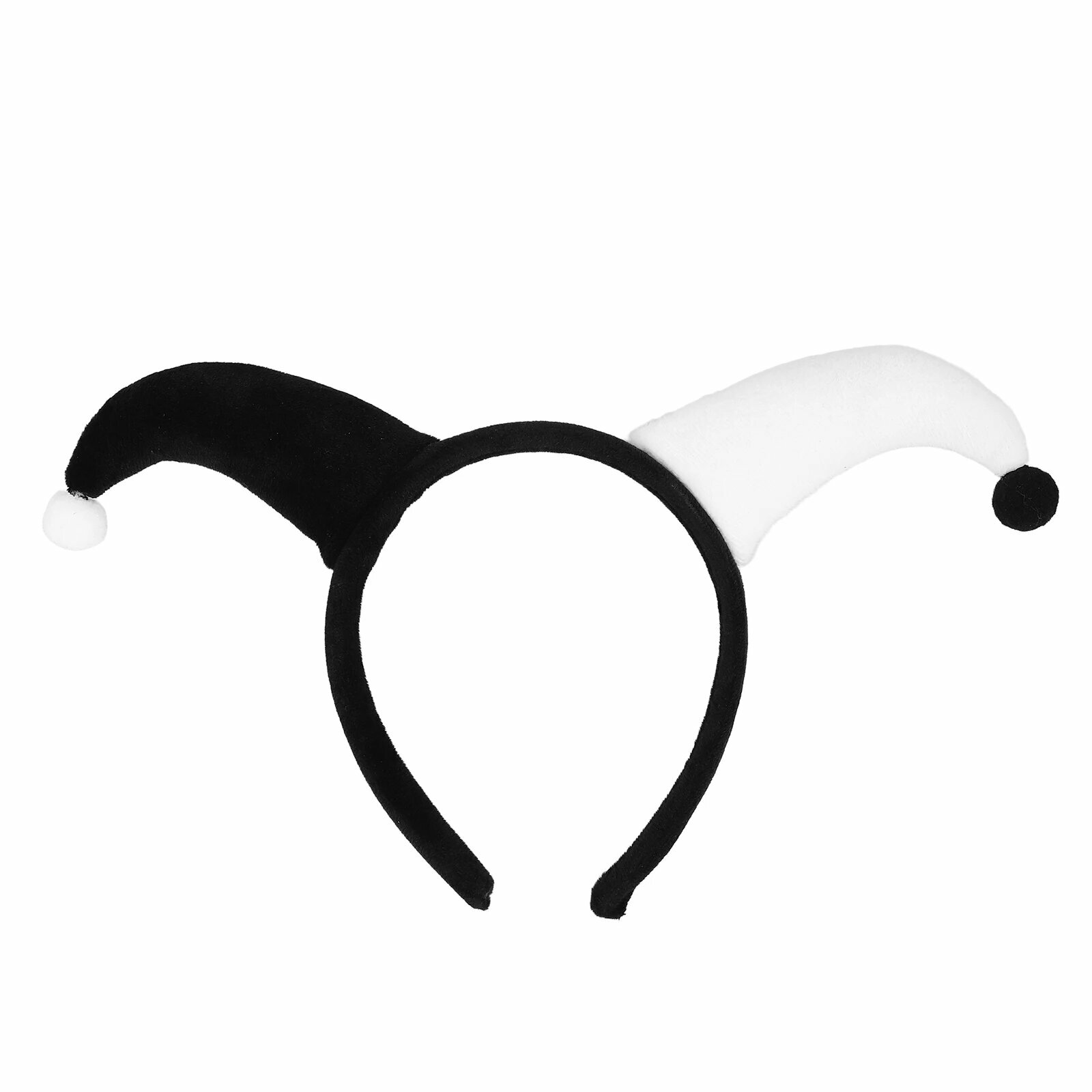 Повязка на голову с изображением клоуна на Хэллоуин, черно-белая шляпа клоуна, повязка на голову, вечерние головной убор, костюм, украшение для волос, реквизит для косплея, праздничный декор для вечеринки