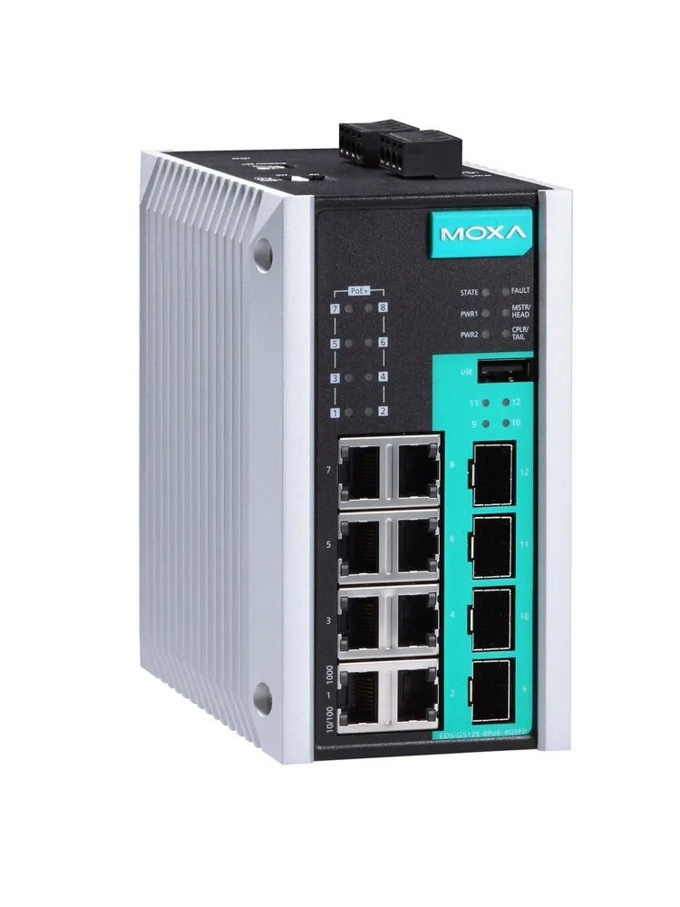 Управляемый промышленный коммутатор MOXA EDS-G512E-8PoE-4GSFP