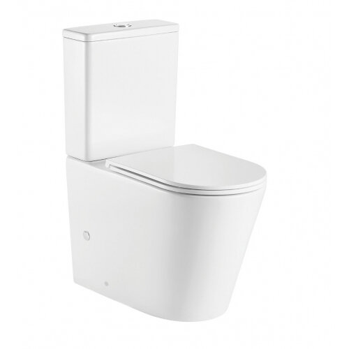 Унитаз напольный WeltWasser WW SALZBACH 001 XL GL-WT белый глянцевый, безободковый, с крышкой микролифт, с бачком