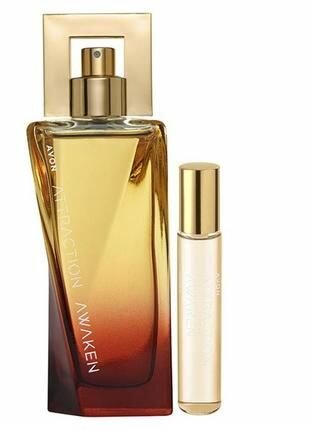 Парфюмерный набор Attraction Awaken Avon из двух продуктов, для нее, +подарочный пакет