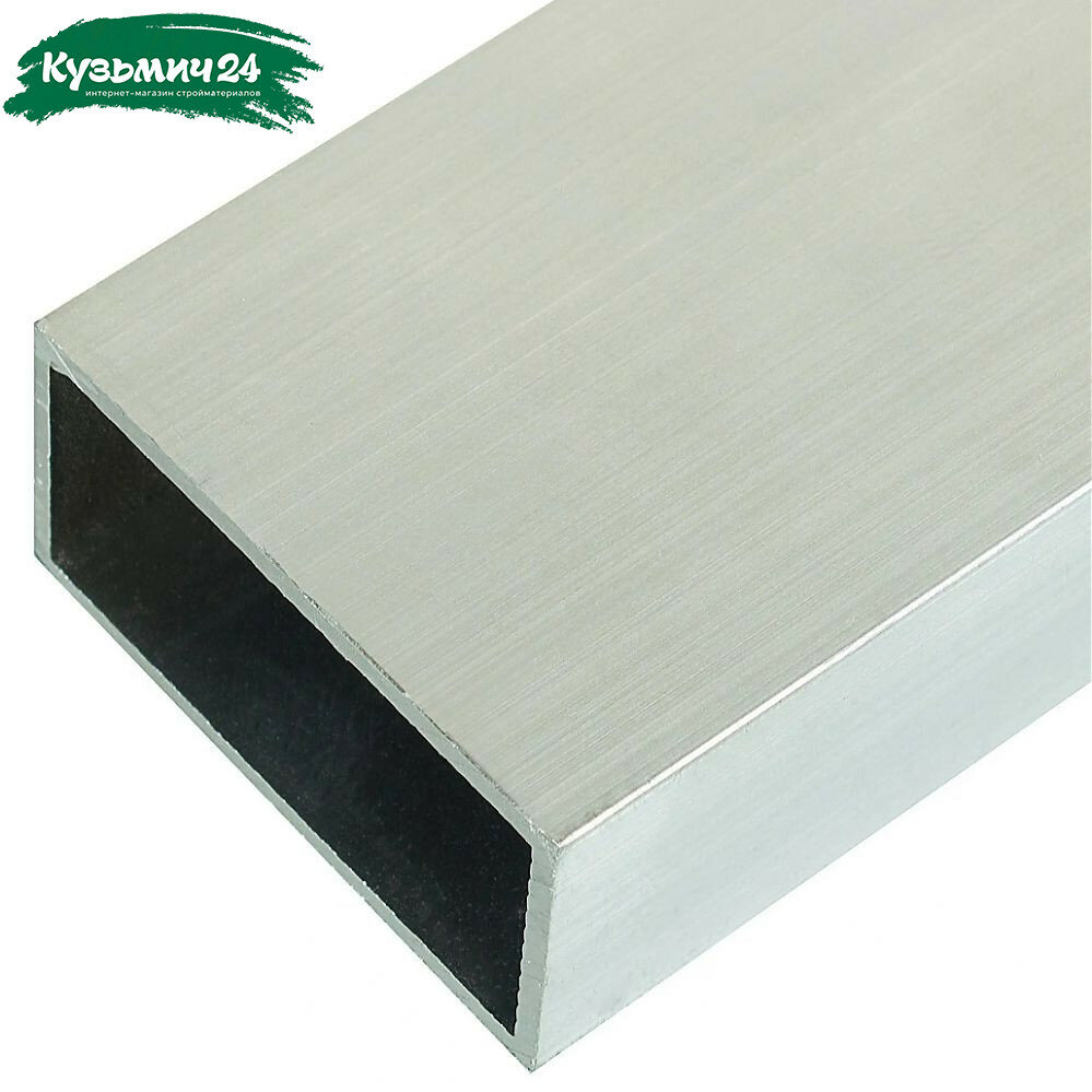 Труба профильная 40х20х1.5 мм, алюминий, прямоугольная, длина 3 м