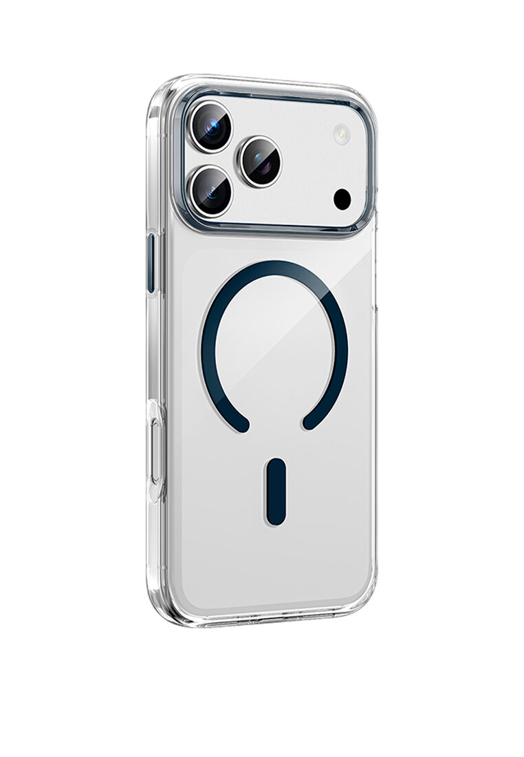 Чехол iPhone 17 Pro KEEPHONE Aurora MagSafe Кристально чистый корпус с покрытием AF без отпечатков пальцев — Синий