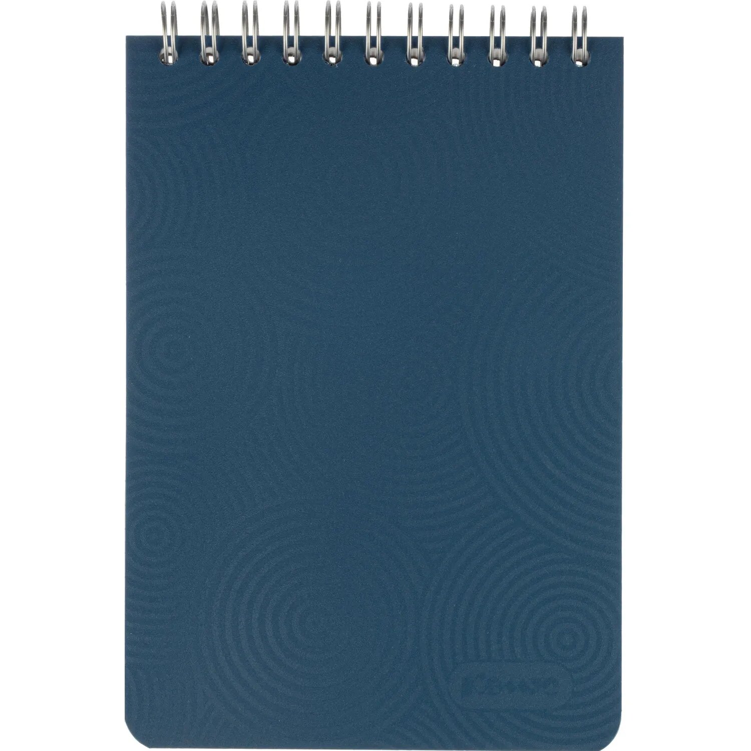 Блокнот Комус на спирали, синий, А6, 80л, клетка