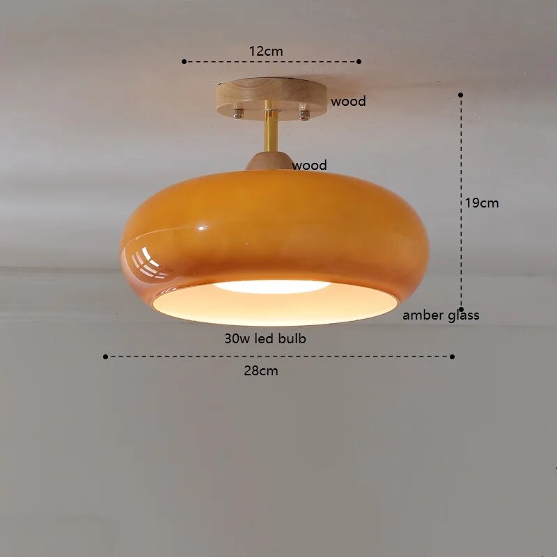 Подвесной светильник IWHD Большая стеклянная тыква 30Вт, 30W(MAX100W), Glass