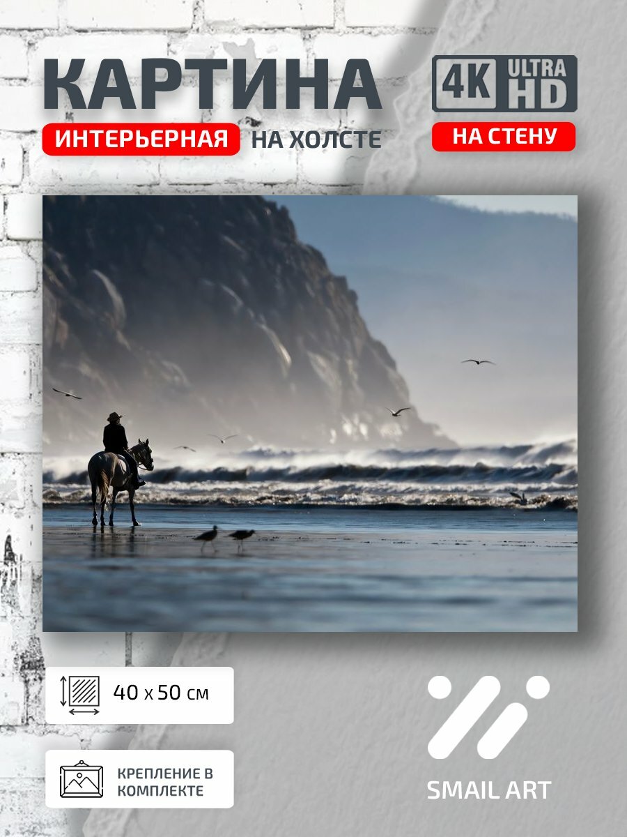 Картина на холсте интерьерная 40 на 50 на стену Скала Landscape для гостиной пейзаж декор