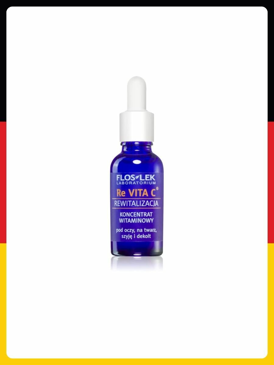 Сыворотка для области декольте FlosLek Laboratorium Re Vita C 40+ Vitamin Concentrate for the Eye Area, Neck and Decollete, 30 мл