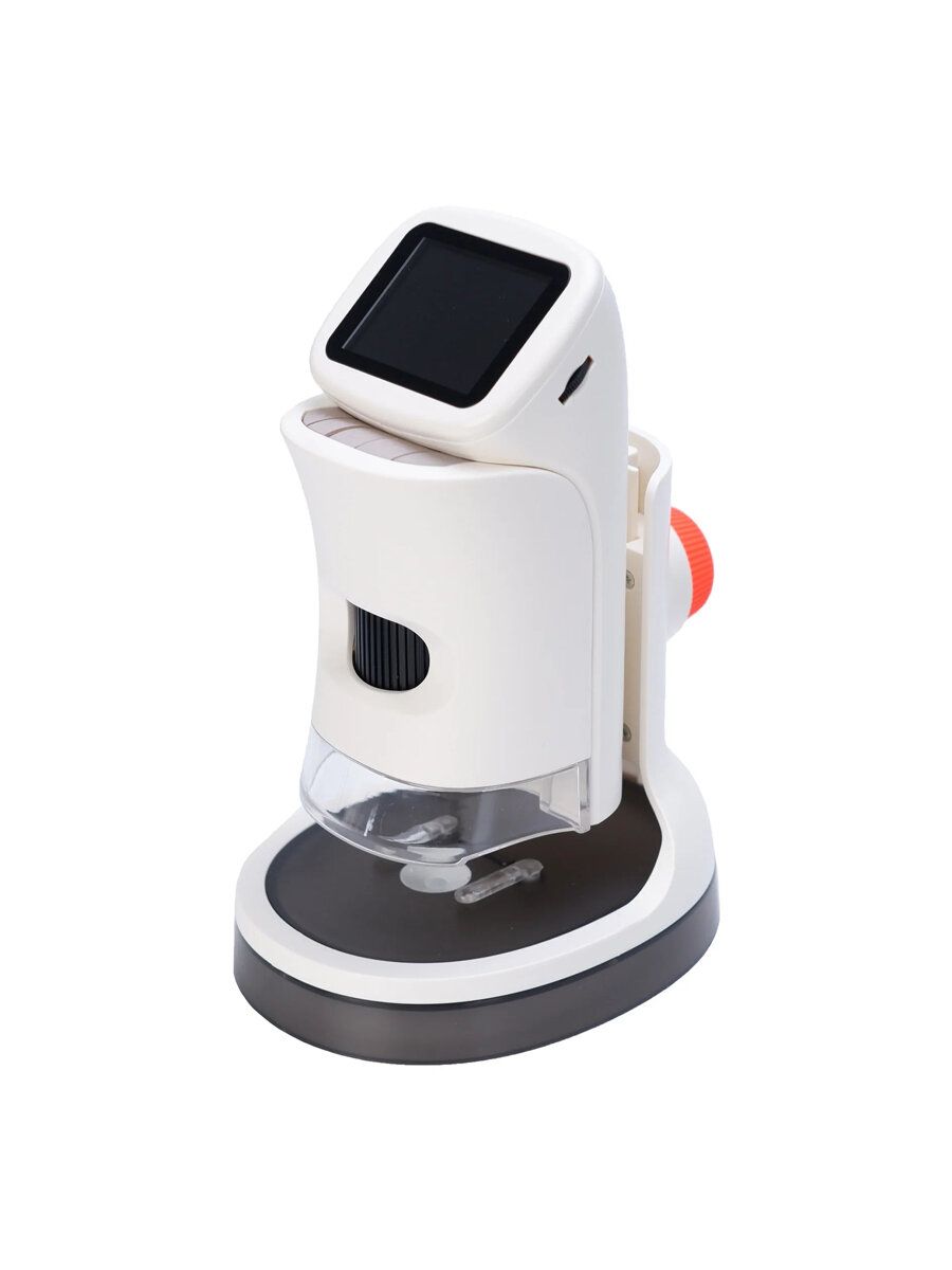 Портативный микроскоп, 100-1000x, для детей от 6 лет, LED подсветка, встроенный экран