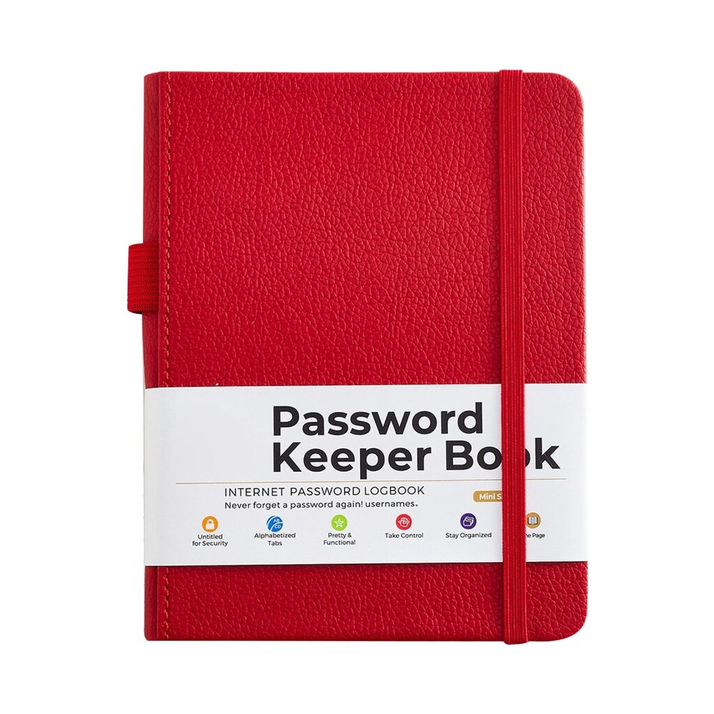 Водонепроницаемый блокнот с паролем на резинке, портативная адресная книга для хранения конфиденциальных заметок, управления контактами.